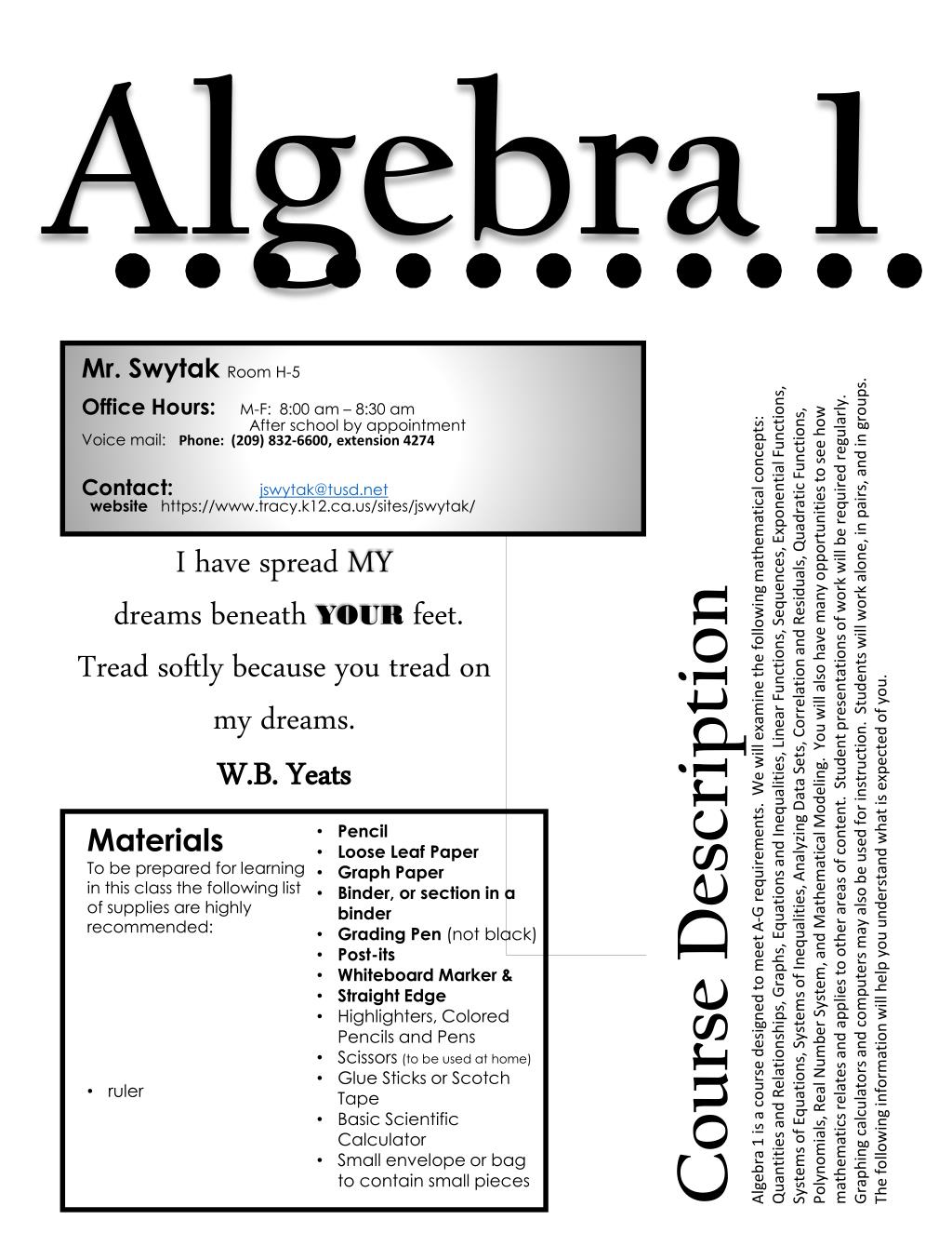 PPT - Comprehensive Algebra 1 Course for A-G Requirements PowerPoint ...