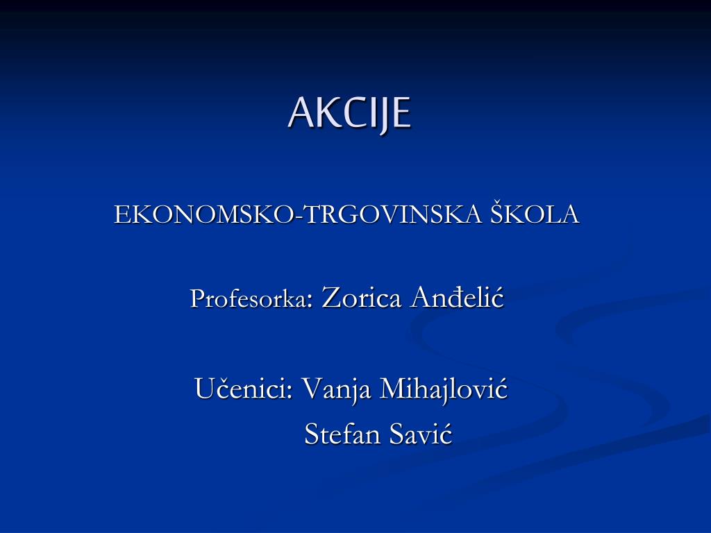 PPT - AKCIJE PowerPoint Presentation, free download - ID:4281180