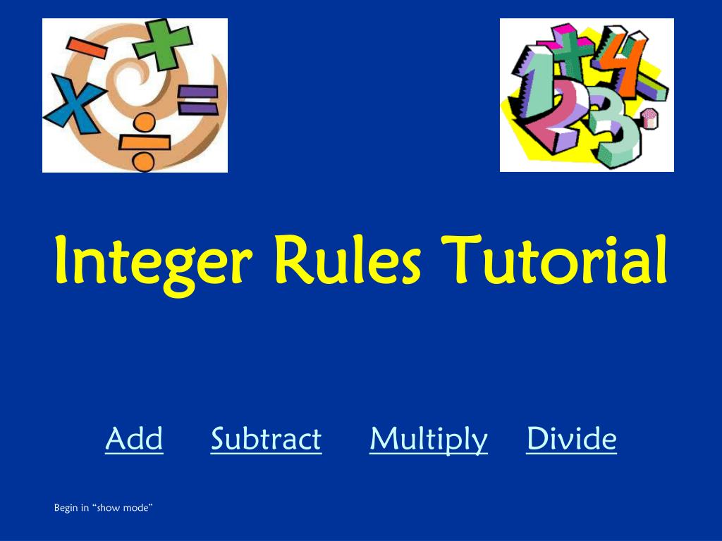 PPT - Integer Rules Tutorial PowerPoint Presentation, free download ...