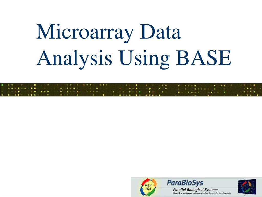 PPT - Microarray Data Analysis Using BASE PowerPoint Presentation, free download - ID:4281788