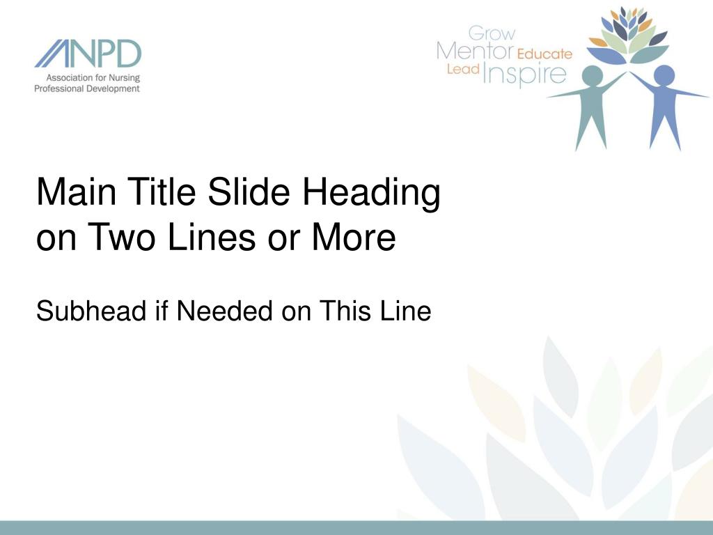PPT - Main Title Slide Heading on Two Lines or More PowerPoint ...