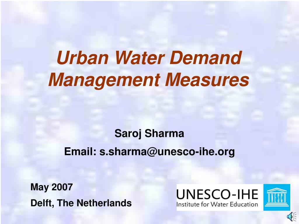 PPT - Urban Water Demand Management Measures PowerPoint Presentation ...