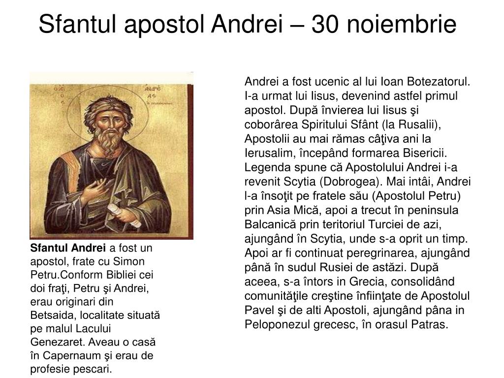 PPT - Sfantul apostol Andrei – 30 noiembrie PowerPoint Presentation ...