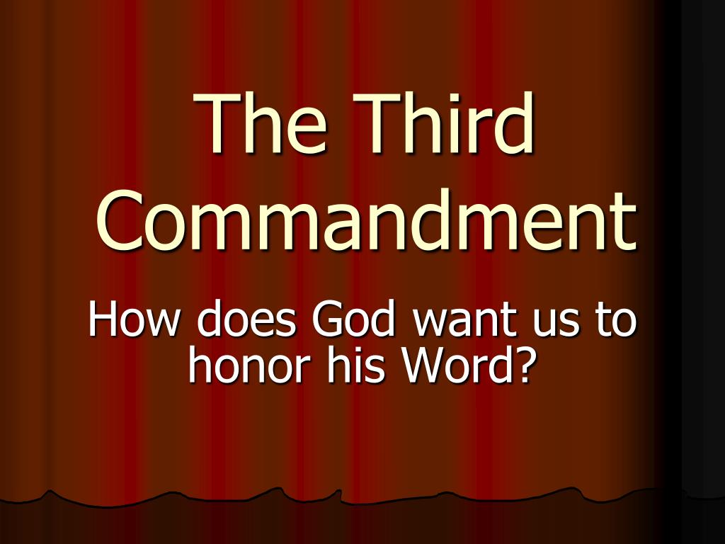 PPT - The Third Commandment PowerPoint Presentation, free download - ID:4286303