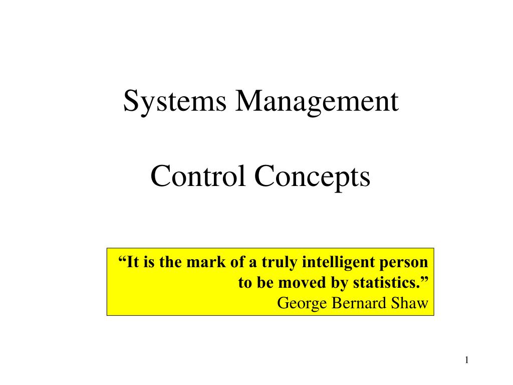 PPT - Systems Management Control Concepts PowerPoint Presentation, free ...