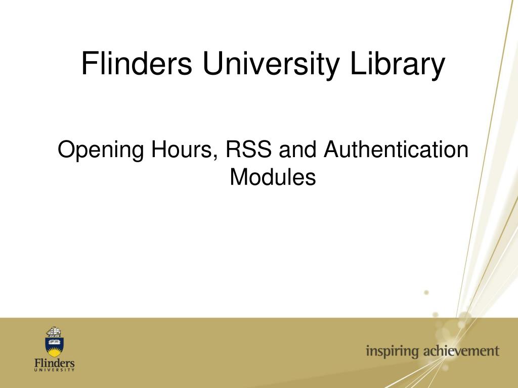 PPT - Flinders University Library PowerPoint Presentation, free ...