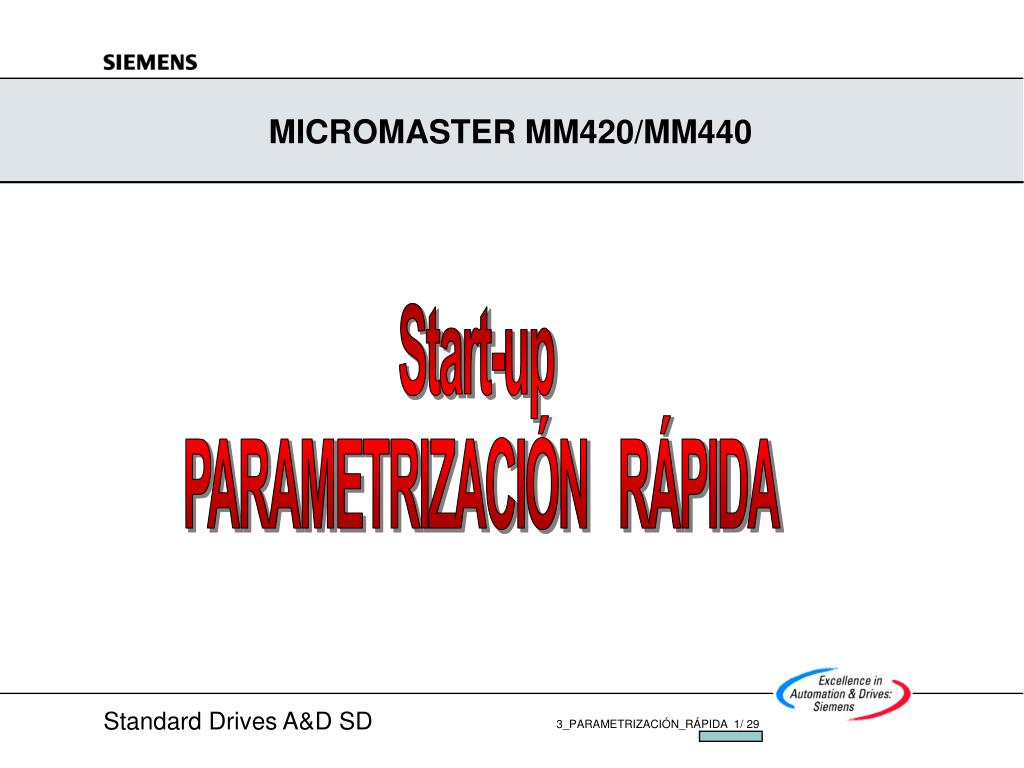 PPT - MICROMASTER MM420/MM440 PowerPoint Presentation, free download ...