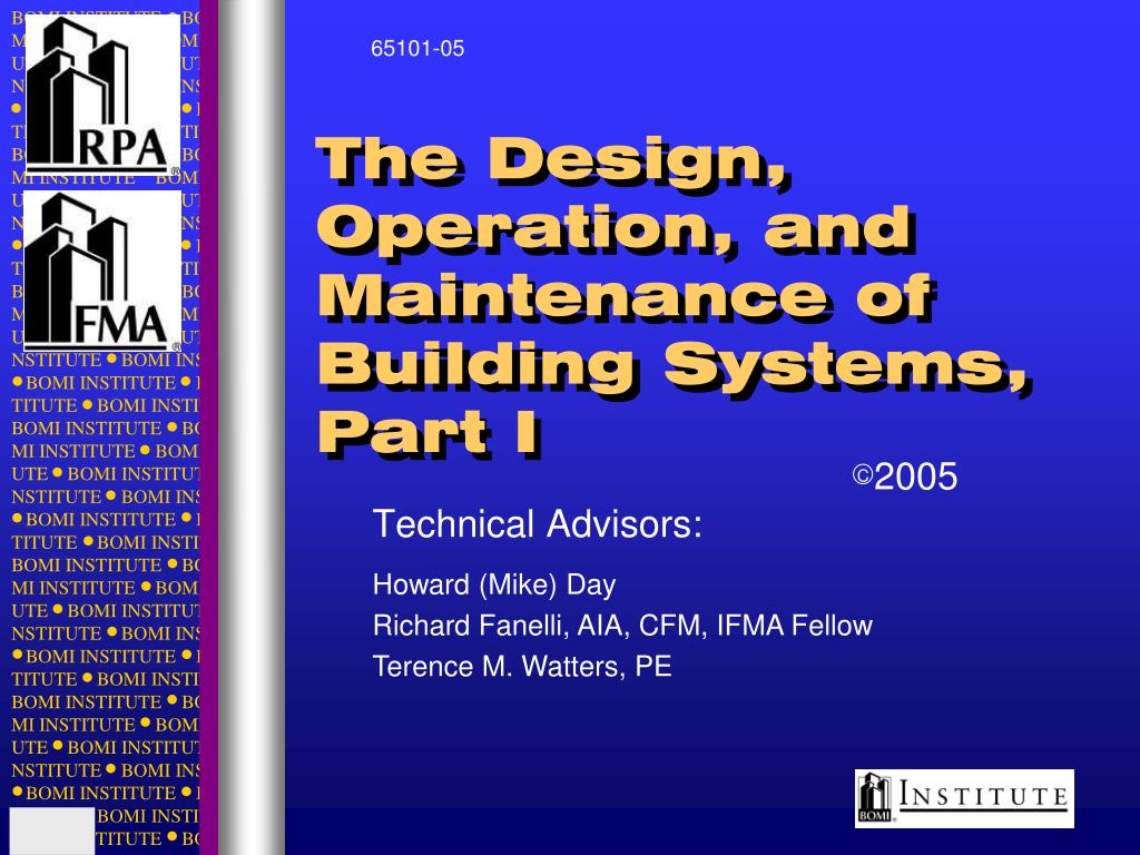 PPT - The Design, Operation, and Maintenance of Building Systems, Part ...