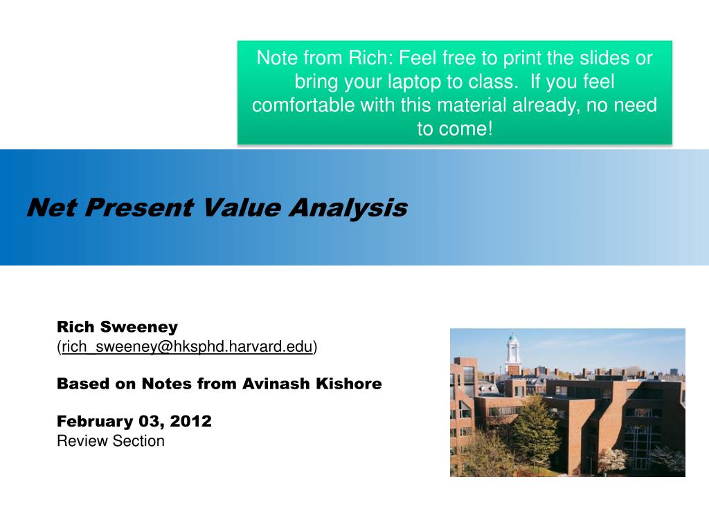 PPT - Net Present Value Analysis PowerPoint Presentation, free download ...