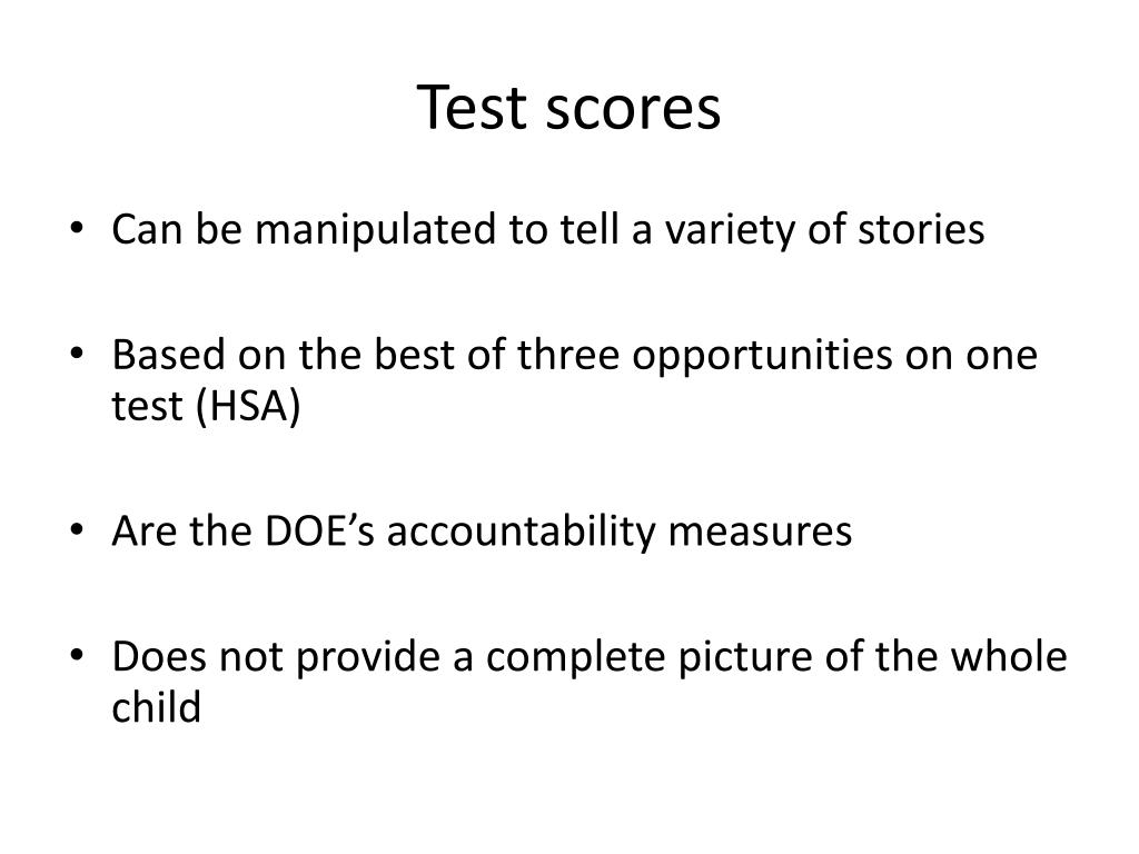 PPT - Test scores PowerPoint Presentation, free download - ID:4298745