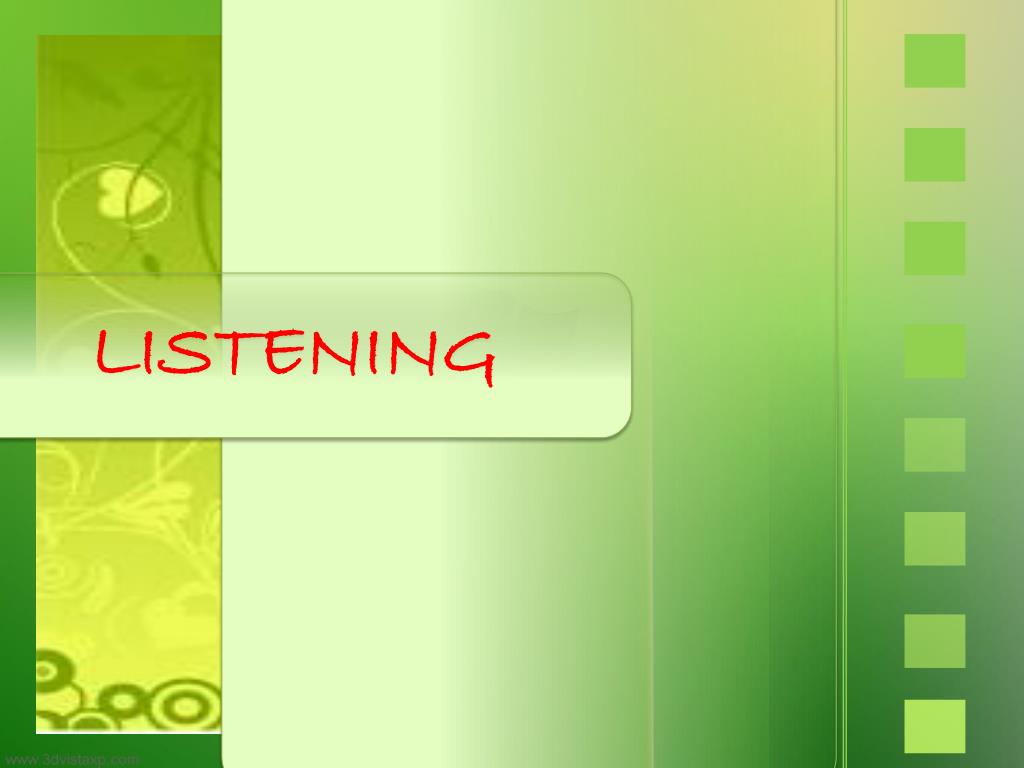 PPT - LISTENING PowerPoint Presentation, free download - ID:4299509