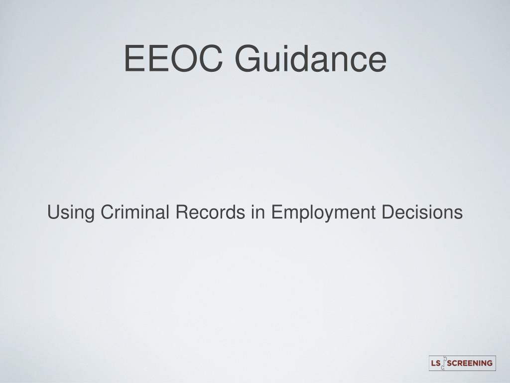 PPT - EEOC Guidance PowerPoint Presentation, free download - ID:4299676