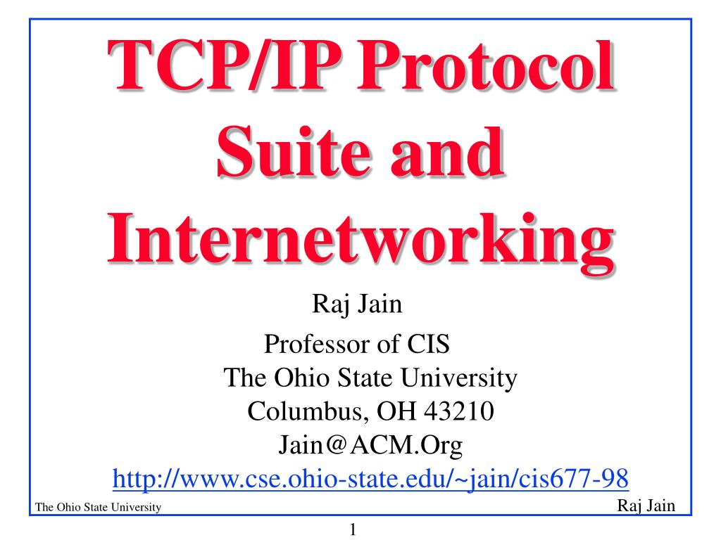 PPT - TCP/IP Protocol Suite and Internetworking PowerPoint Presentation ...