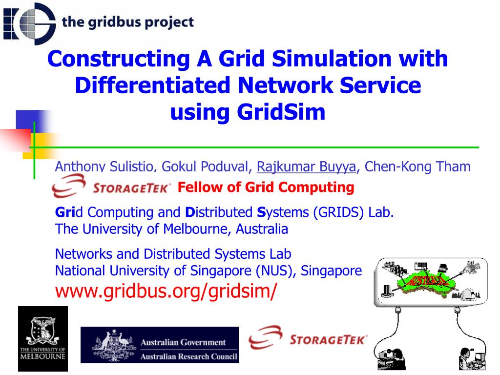 PPT - Constructing A Grid Simulation with Differentiated Network Service using GridSim ...