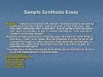 PPT - AP Synthesis Essay PowerPoint Presentation, free download - ID ...