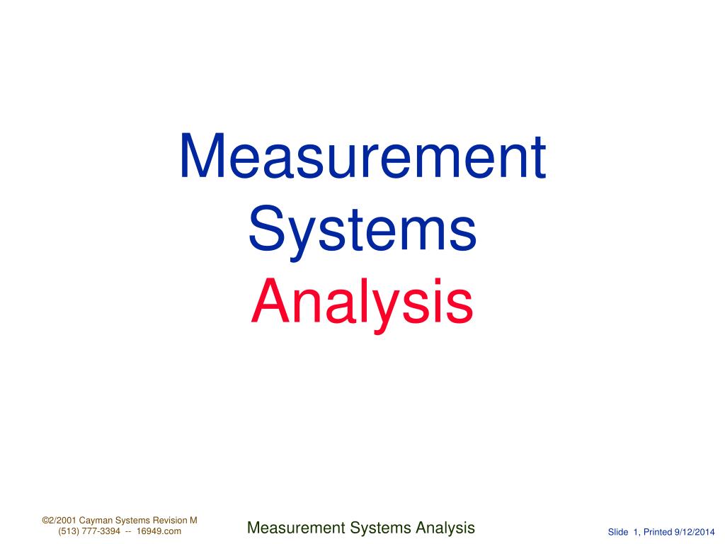 PPT - Measurement Systems Analysis PowerPoint Presentation, free ...