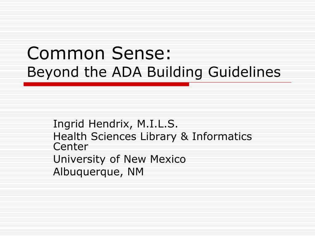PPT - Beyond ADA: Enhancing Building Accessibility for All PowerPoint ...