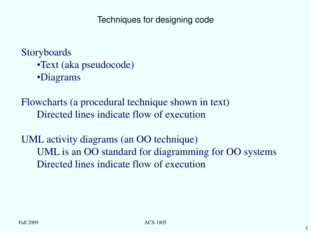 PPT - Techniques for designing code PowerPoint Presentation, free ...