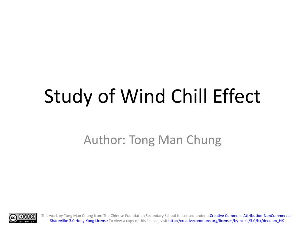 PPT - Study of Wind Chill Effect PowerPoint Presentation, free download ...
