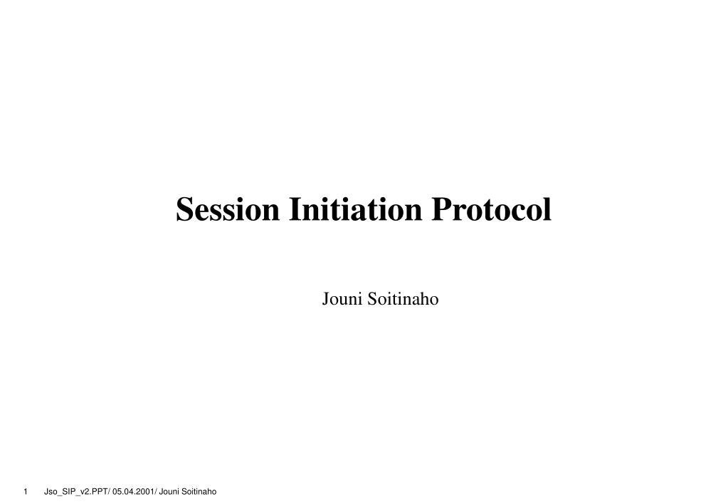 PPT - Session Initiation Protocol PowerPoint Presentation, free ...