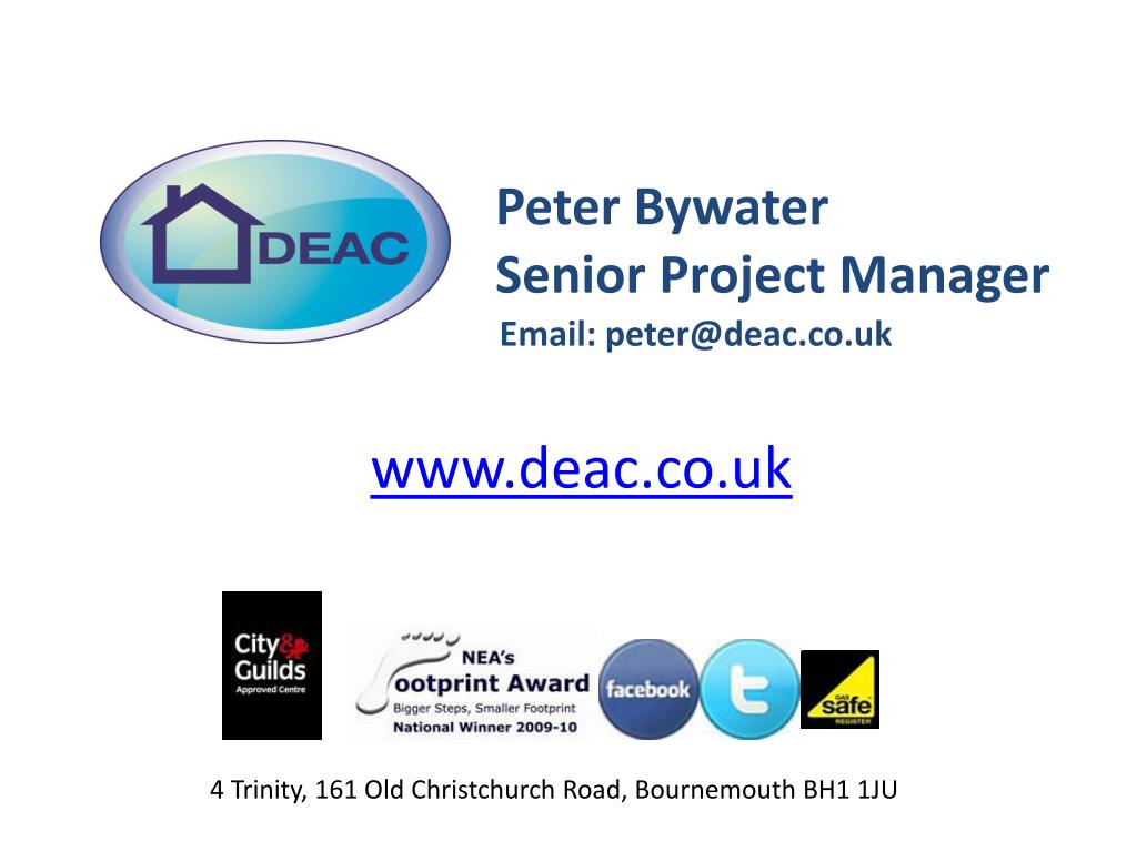 PPT - Peter Bywater Senior Project Manager PowerPoint Presentation ...
