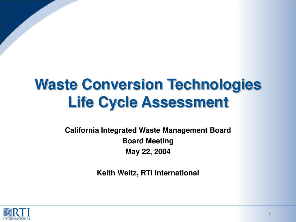 PPT - Waste Conversion Technologies Life Cycle Assessment PowerPoint ...