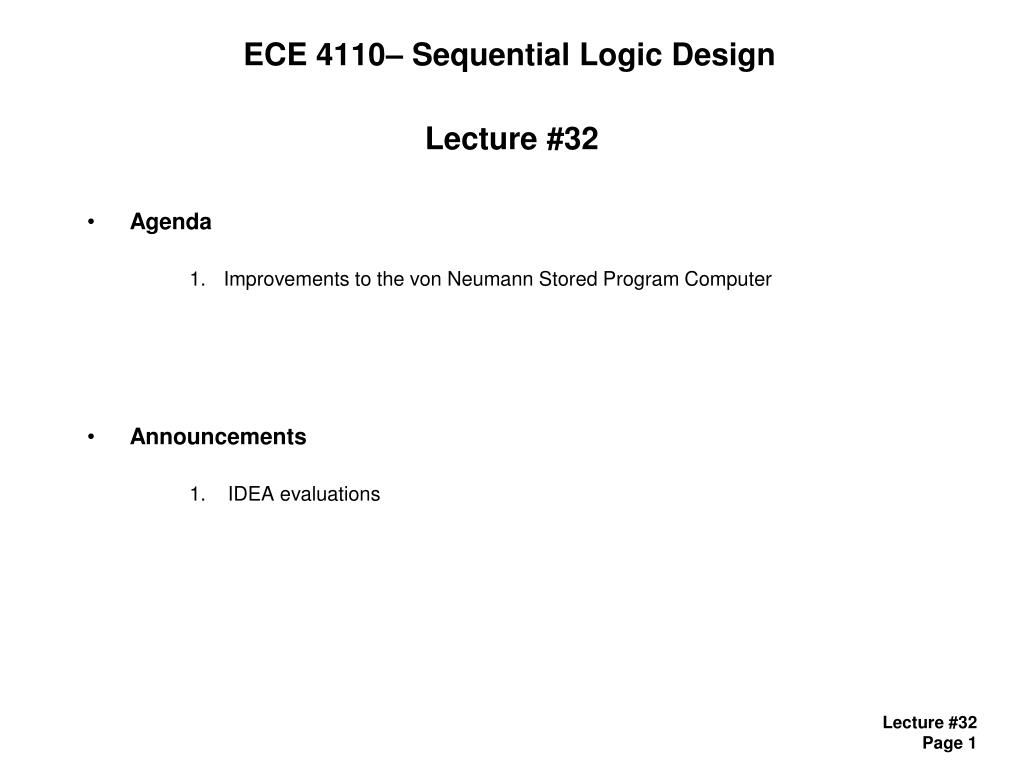 PPT - ECE 4110– Sequential Logic Design PowerPoint Presentation, free download - ID:4309781