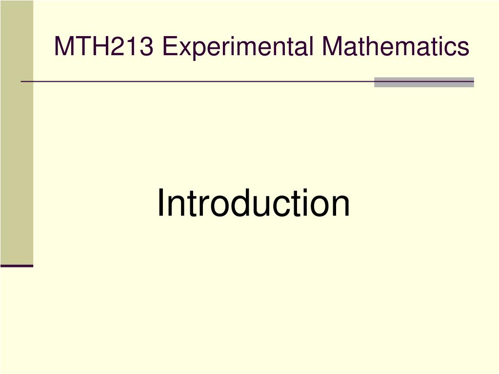 PPT - Comprehensive Experimental Mathematics Course with Python & Sage ...