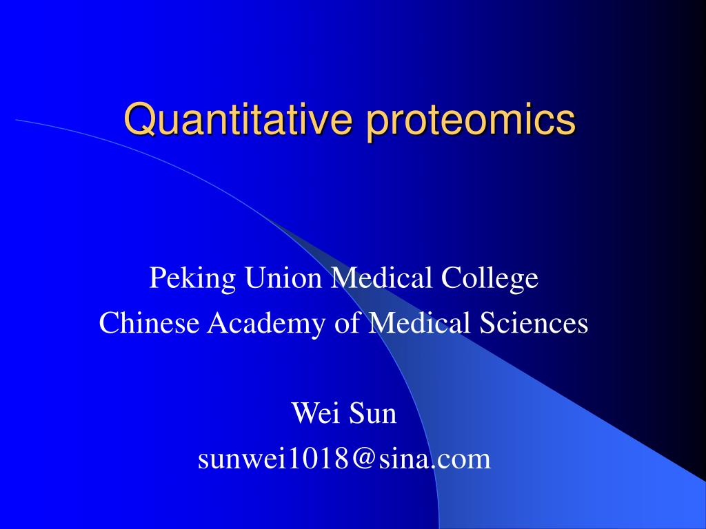 PPT - Quantitative proteomics PowerPoint Presentation, free download ...