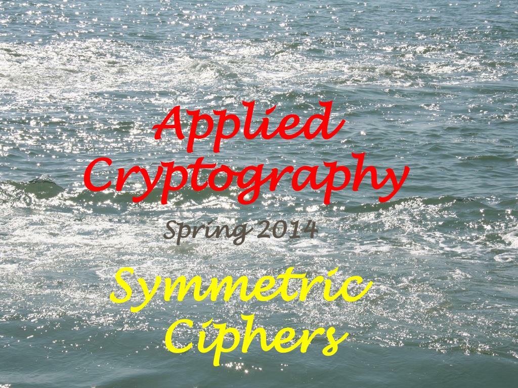 PPT - Applied Cryptography PowerPoint Presentation, free download - ID ...