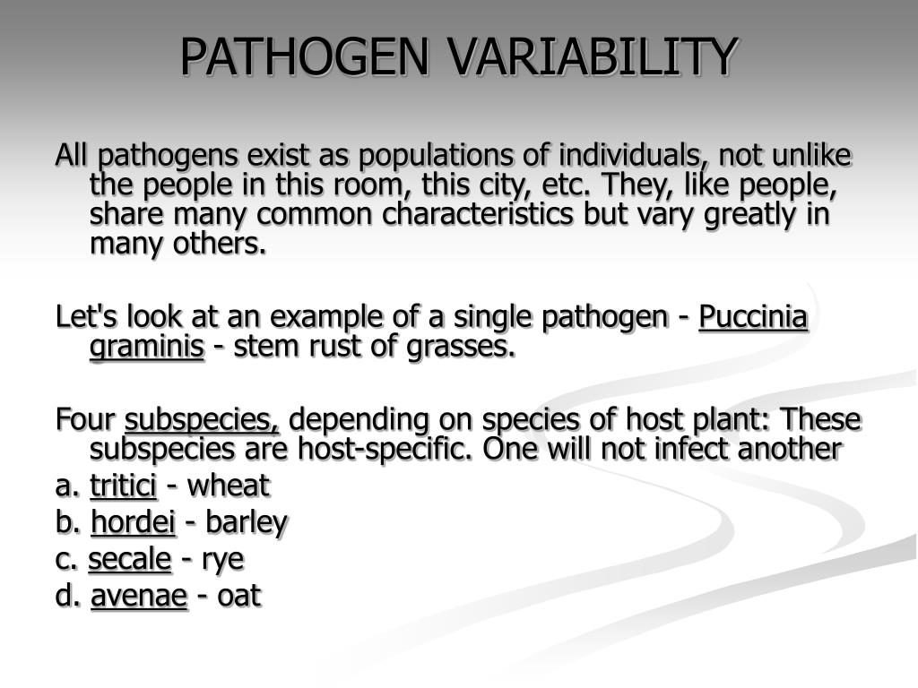PPT - PATHOGEN VARIABILITY PowerPoint Presentation, free download - ID ...