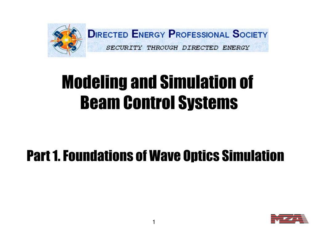 PPT - Modeling and Simulation of Beam Control Systems PowerPoint ...