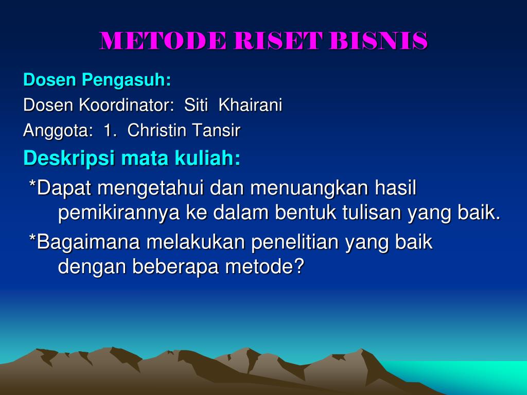 PPT - METODE RISET BISNIS PowerPoint Presentation, free download - ID:4317146