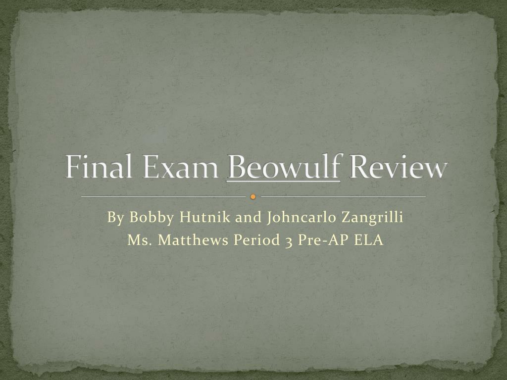 PPT - Final Exam Beowulf Review PowerPoint Presentation, free download ...
