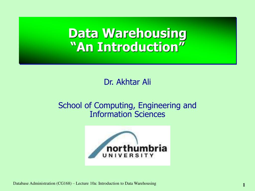 PPT - Data Warehousing “An Introduction” PowerPoint Presentation, free ...