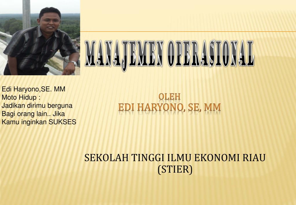 PPT - MANAJEMEN OPERASIONAL PowerPoint Presentation, free download - ID ...