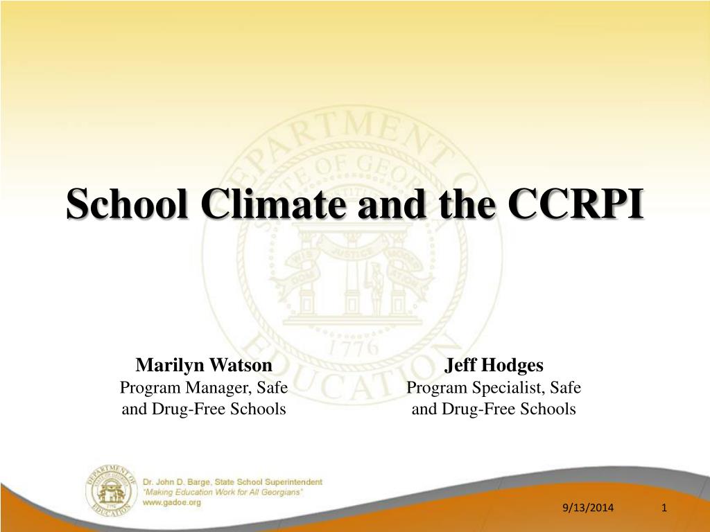 PPT - School Climate and the CCRPI PowerPoint Presentation, free ...