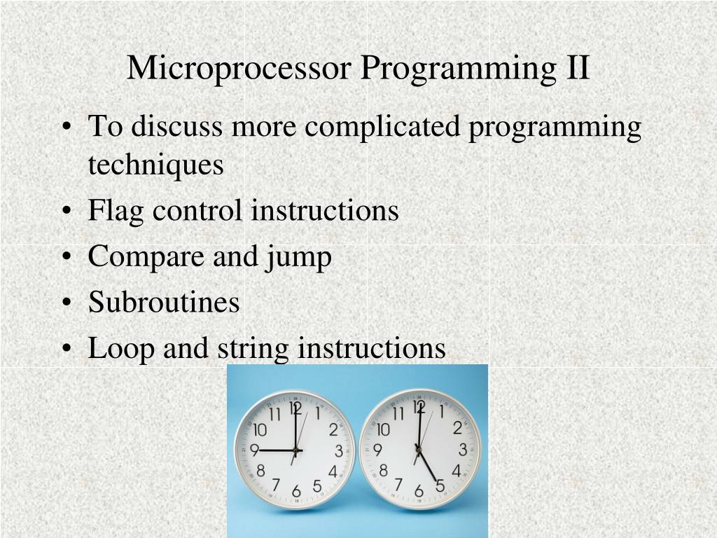 PPT - Microprocessor Programming II PowerPoint Presentation, free ...