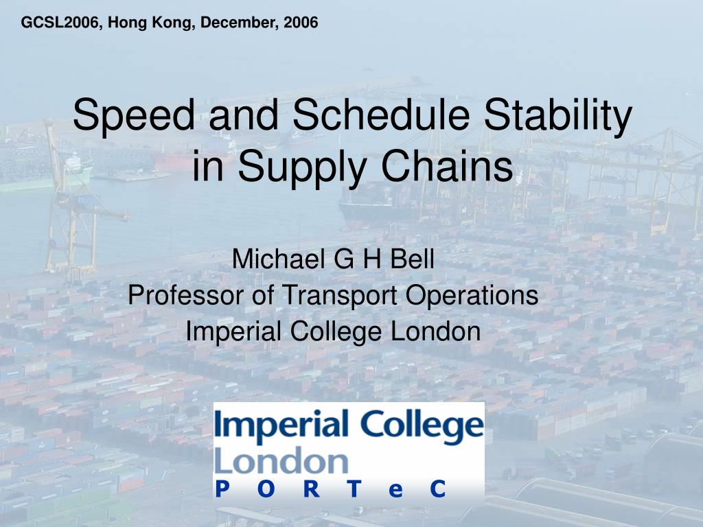 PPT - Speed and Schedule Stability in Supply Chains PowerPoint ...