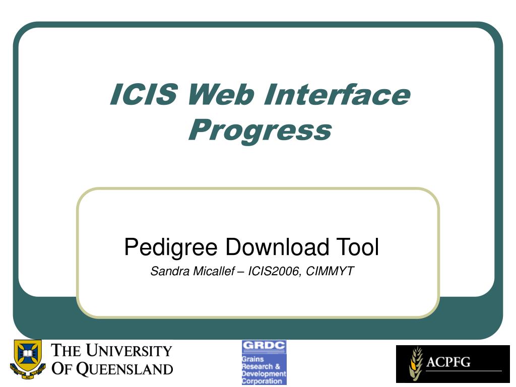 PPT - ICIS Web Interface Progress PowerPoint Presentation, free ...