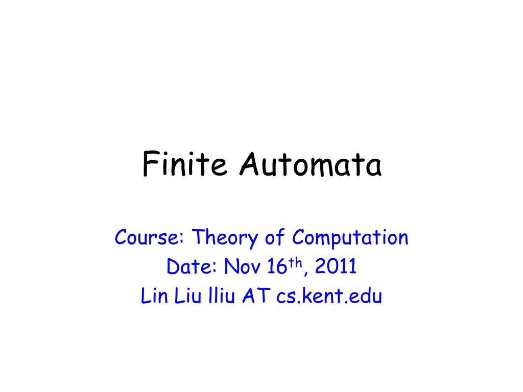 PPT - Finite Automata PowerPoint Presentation, free download - ID:4327654