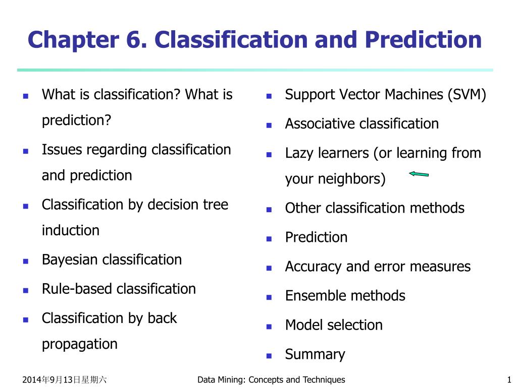 PPT - Chapter 6. Classification and Prediction PowerPoint Presentation ...