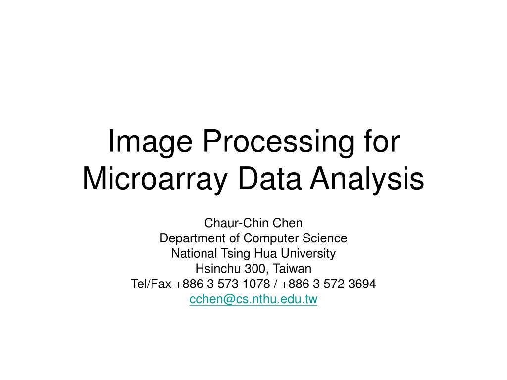 PPT - Image Processing for Microarray Data Analysis PowerPoint ...