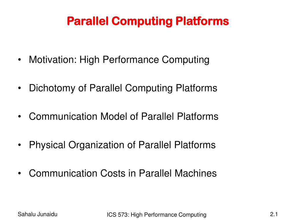 PPT - Parallel Computing Platforms PowerPoint Presentation, free download - ID:4334359