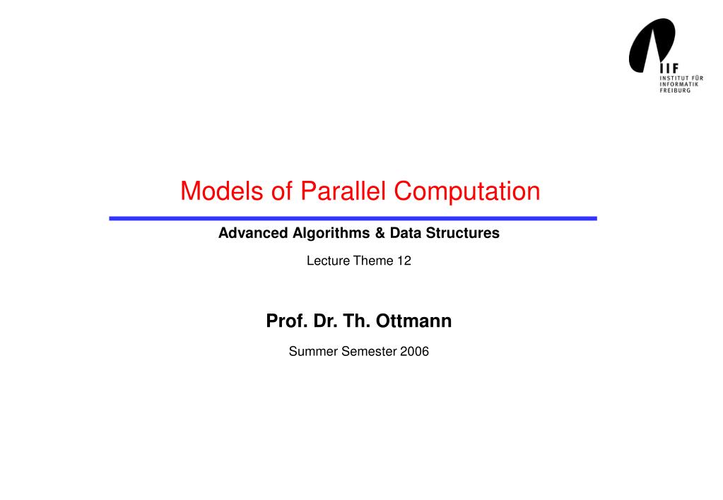 PPT - Models of Parallel Computation PowerPoint Presentation, free download - ID:4334361