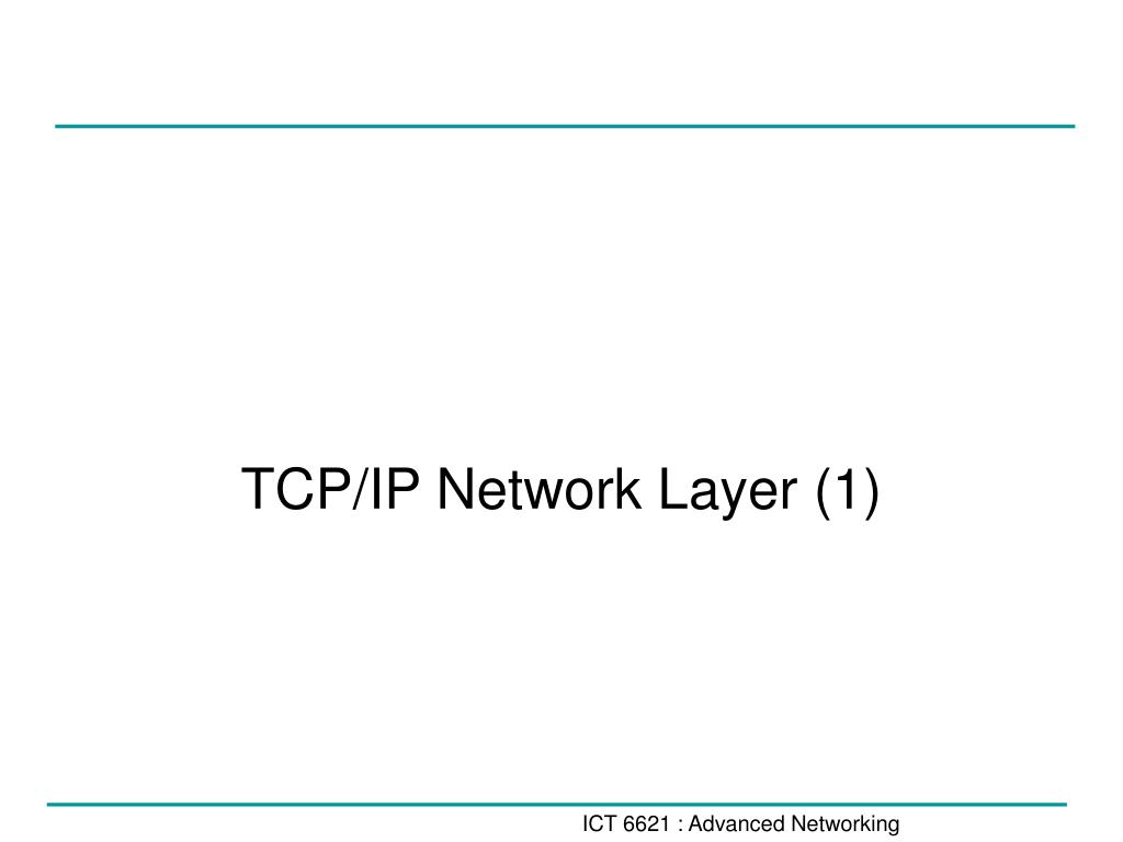 PPT - TCP/IP Network Layer (1) PowerPoint Presentation, free download ...