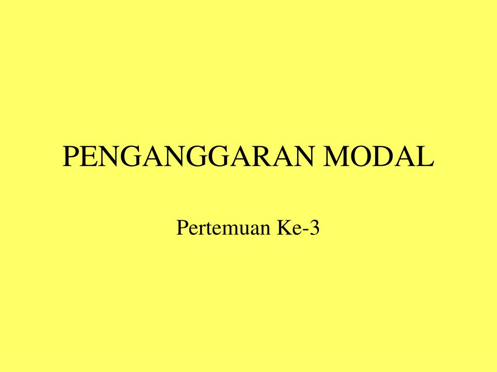 PPT - PENGANGGARAN MODAL PowerPoint Presentation, free download - ID ...