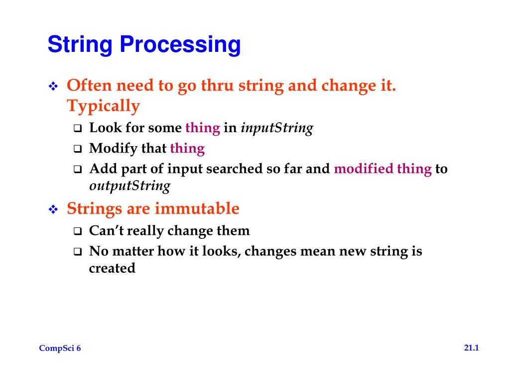 PPT - String Processing PowerPoint Presentation, free download - ID:4336307