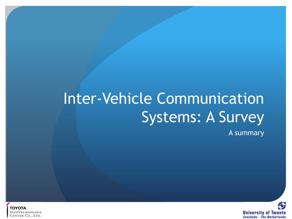 PPT - Inter-Vehicle Communication Systems: A Survey PowerPoint ...