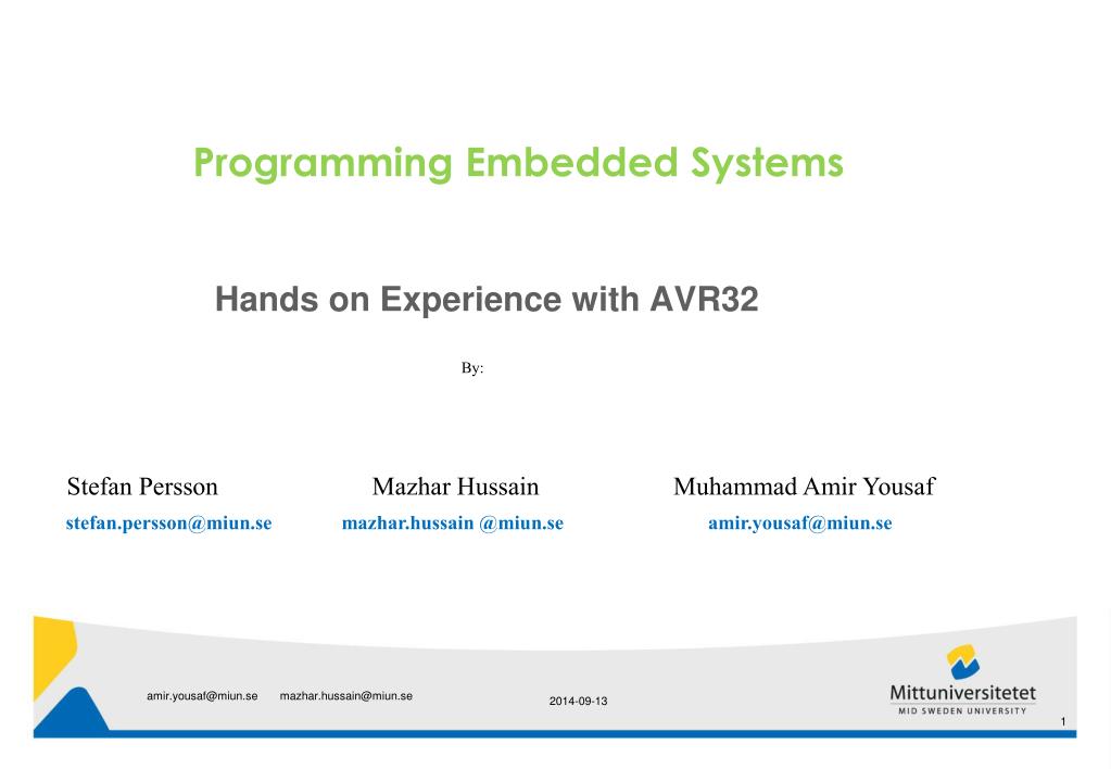 PPT - Programming Embedded Systems PowerPoint Presentation, free ...